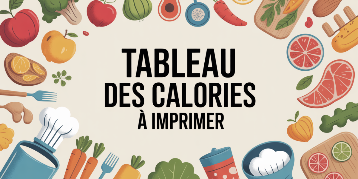 Tableau calories aliments à imprimer : outil pratique pour votre ...